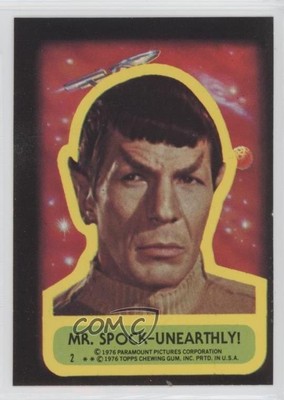 1976 Topps Star Trek Stickers Mr Unearthly! Spock #2 8b4 | eBay