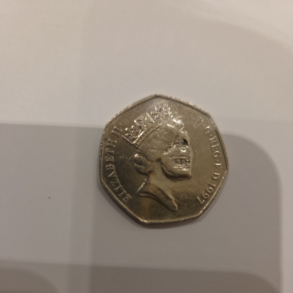 Very Rare Limited 1997 50p Coin skull misprint | eBay UK
