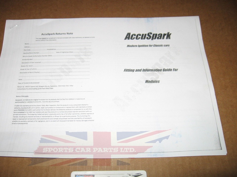 New AccuSpark Electronic Ignition Conversion Kit 25D4 Triumph TR3 TR4 ...