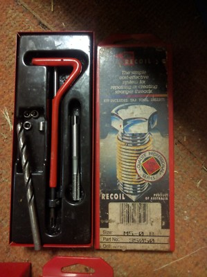 RECOIL Thread repair kit: HSS tap, handle, drill, case, 4x spring Size ...