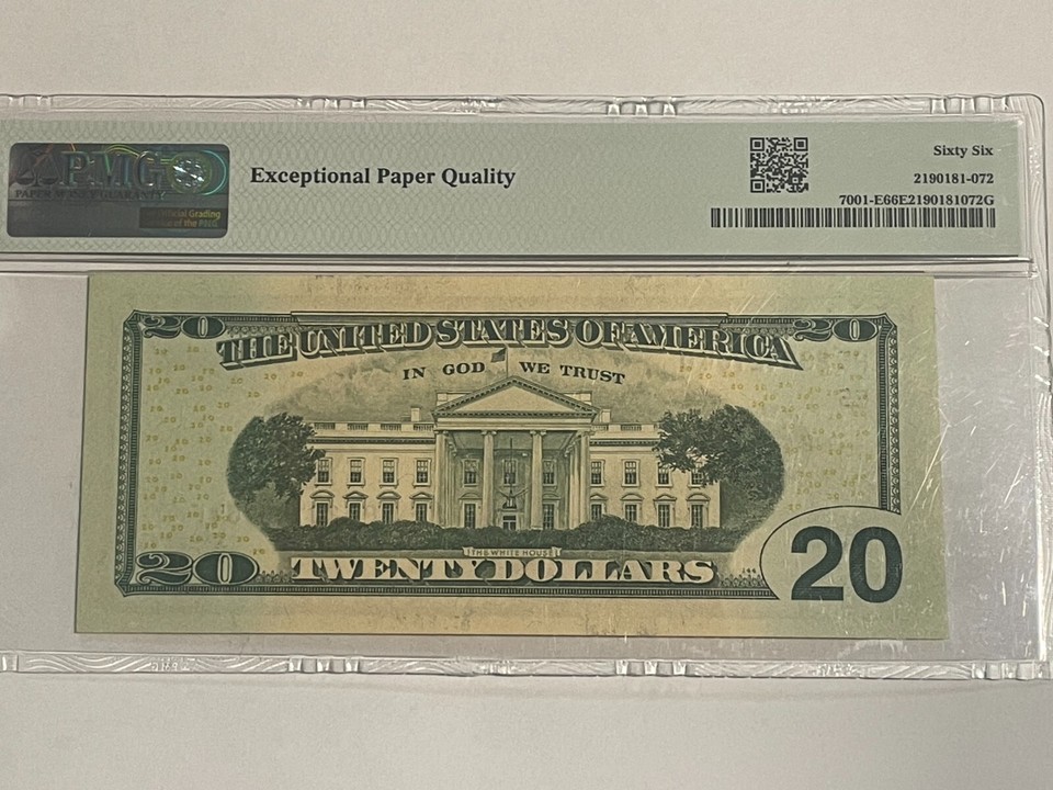 2017A $20 MISMATCHED BLOCK LETTERS GRADED PMG 66 EPQ BEAUTY PED/PEF ...