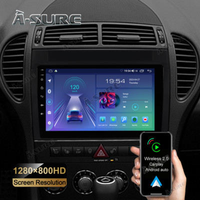 For MERCEDES BENZ SLK-R171 SLK350 9" Android 14 Car GPS Radio Stereo ...