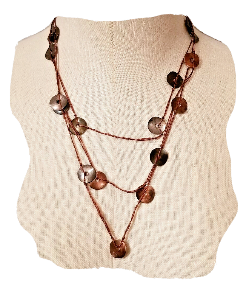 Womens Maurices Brown Boho Nautical Tri String Necklace 18" in | eBay