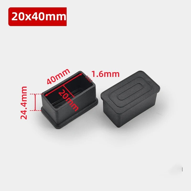 Square Chair Leg Caps Anti-Slip Rubber Chair Tips Table Chair Floor ...