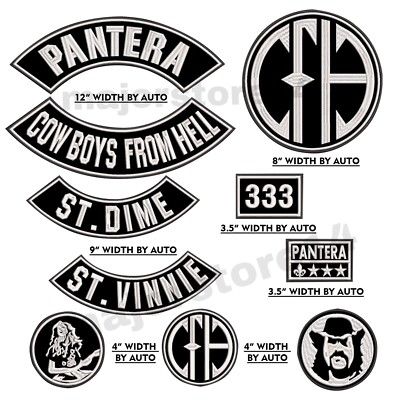 EMBROIDERED PANTERA CFH FULL PATCH SET 10PCS (Please Read Ad) | eBay