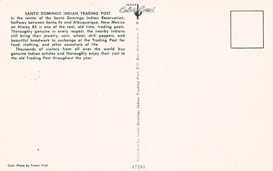 Fred Harvey Santo Domingo Trading Post Souvenir Store Interior Vtg ...