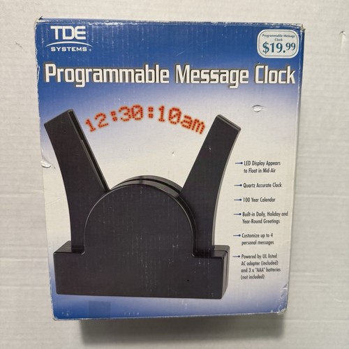TDE Systems Programmable Red LED Message Clock Floating Message Working ...