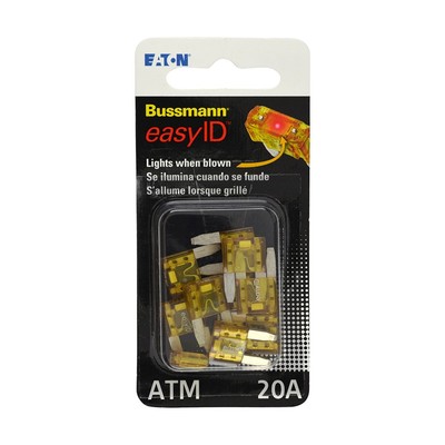 Cooper Bussmann BP-ATM-20ID 2PK 20A Yellow Auto Fuse - Quantity 5 | eBay