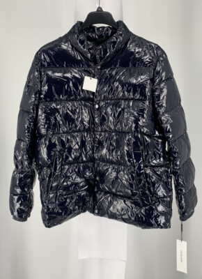 Calvin Klein Men's Snap Front Puffer Jacket, Black, Large CM152963 | eBay