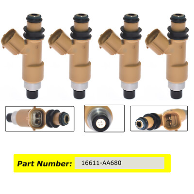 4pcs Fuel Injectors 16611-AA680 For 05-11 Subaru Forester Impreza ...