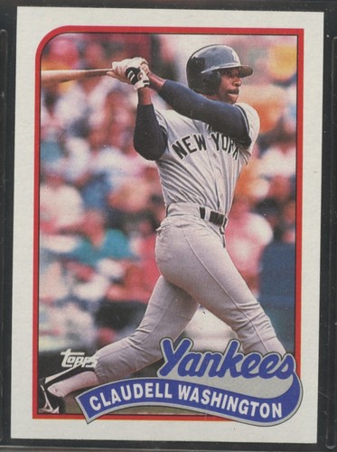 1989 Topps #185 Claudell Washington New York Yankees | eBay