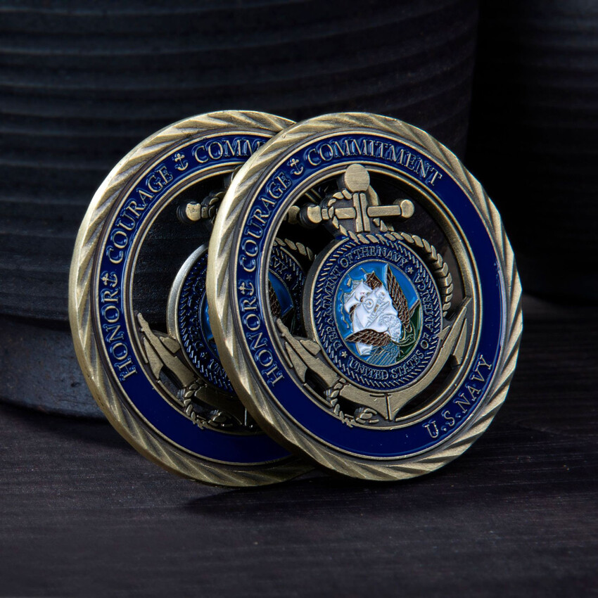U.S. Navy Core Values Collector's Medallion Military Challenge Coin ...
