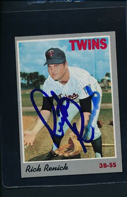 1970 Topps #93 Rick Renick Twins Signed Auto *1855 | eBay