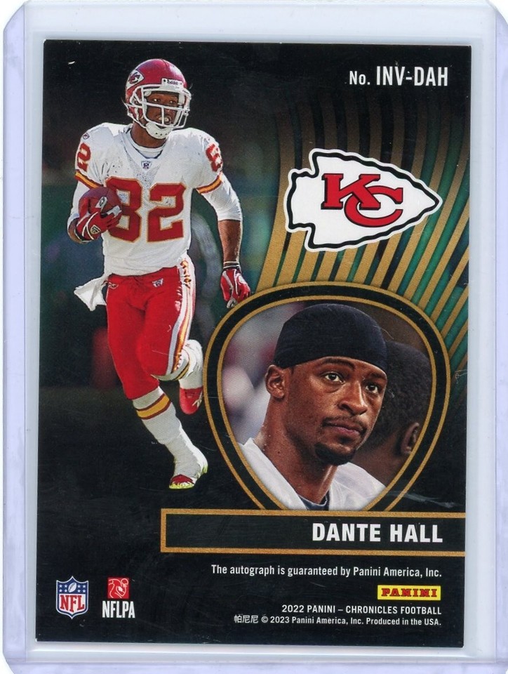Dante Hall 2022 Panini Chronicles Invincible Auto #INV-DAH Kansas City ...