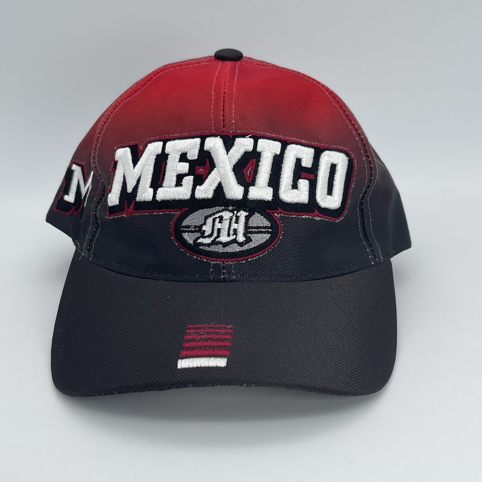 Mexico Flag Vtg Old English Strap Snap Back Sports Hat Baseball Cap El ...