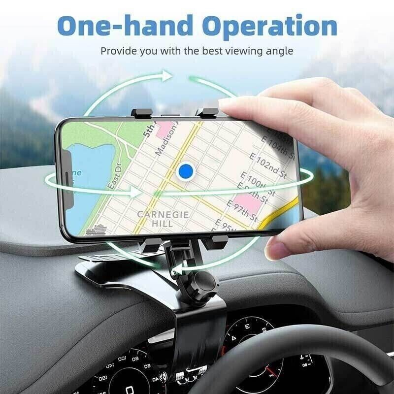 Universal Cell Phone GPS Car Dashboard Mount Holder Stand HUD Ven Clip ...