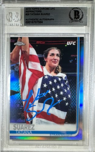 Tatiana Suarez auto card 2019 Topps Chrome #29 UFC BAS Encapsulated | eBay