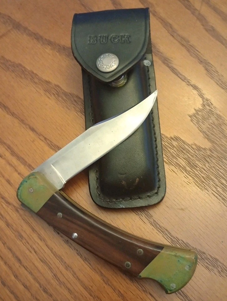 Vintage Schrade LB7 USA Folding Lockback Knife P5853 w Leather Sheath ...