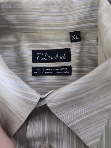 7 DIAMONDS XL Long Sleeve Western Dress Shirt Button Up Embroidery ...