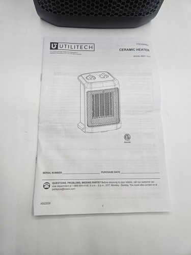 Utilitech Up to 1500-Watt Ceramic Compact Personal Indoor Electric Space Heater | eBay