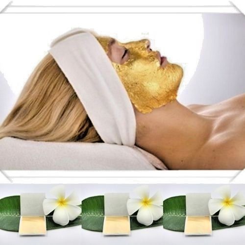 24K Gold Leaf Facial Mask 20 Sheets Skin Care Spa Edible Gold Leaf ...