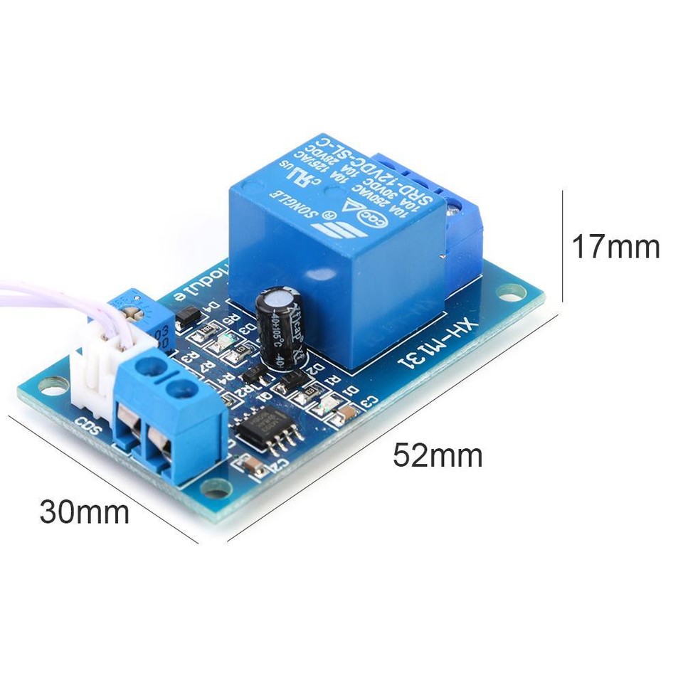 XH-M131 DC 12V Photoresistor Relay Module Sensor Brightness Auto ...