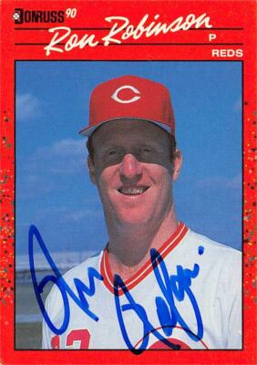 Ron Robinson autographed Baseball Card (Cincinnati Reds) 1990 Donruss ...