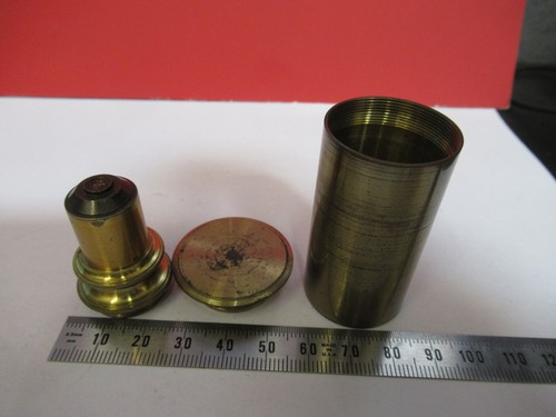 ANTIQUE BRASS BECK LONDON OBJECTIVE LENS MICROSCOPE PART AS PICTURED G4 ...
