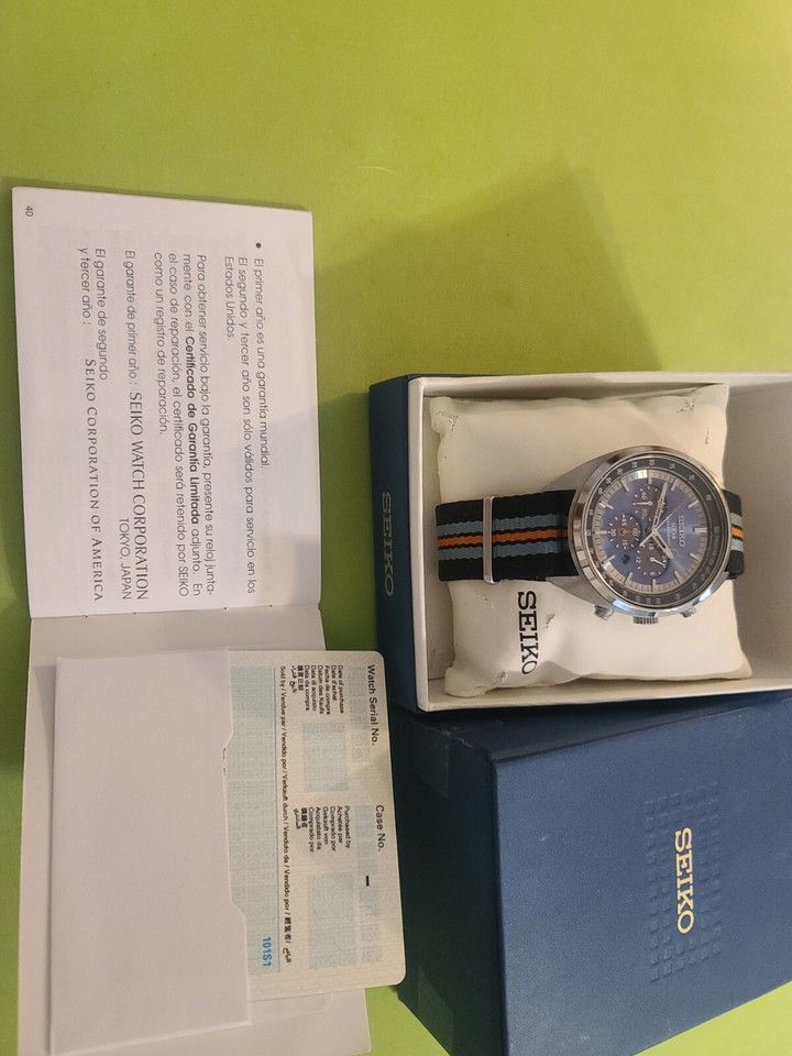 Seiko Recraft Solar Chronograph - SSC667 PORSCHE MARTINI Style Livery ...