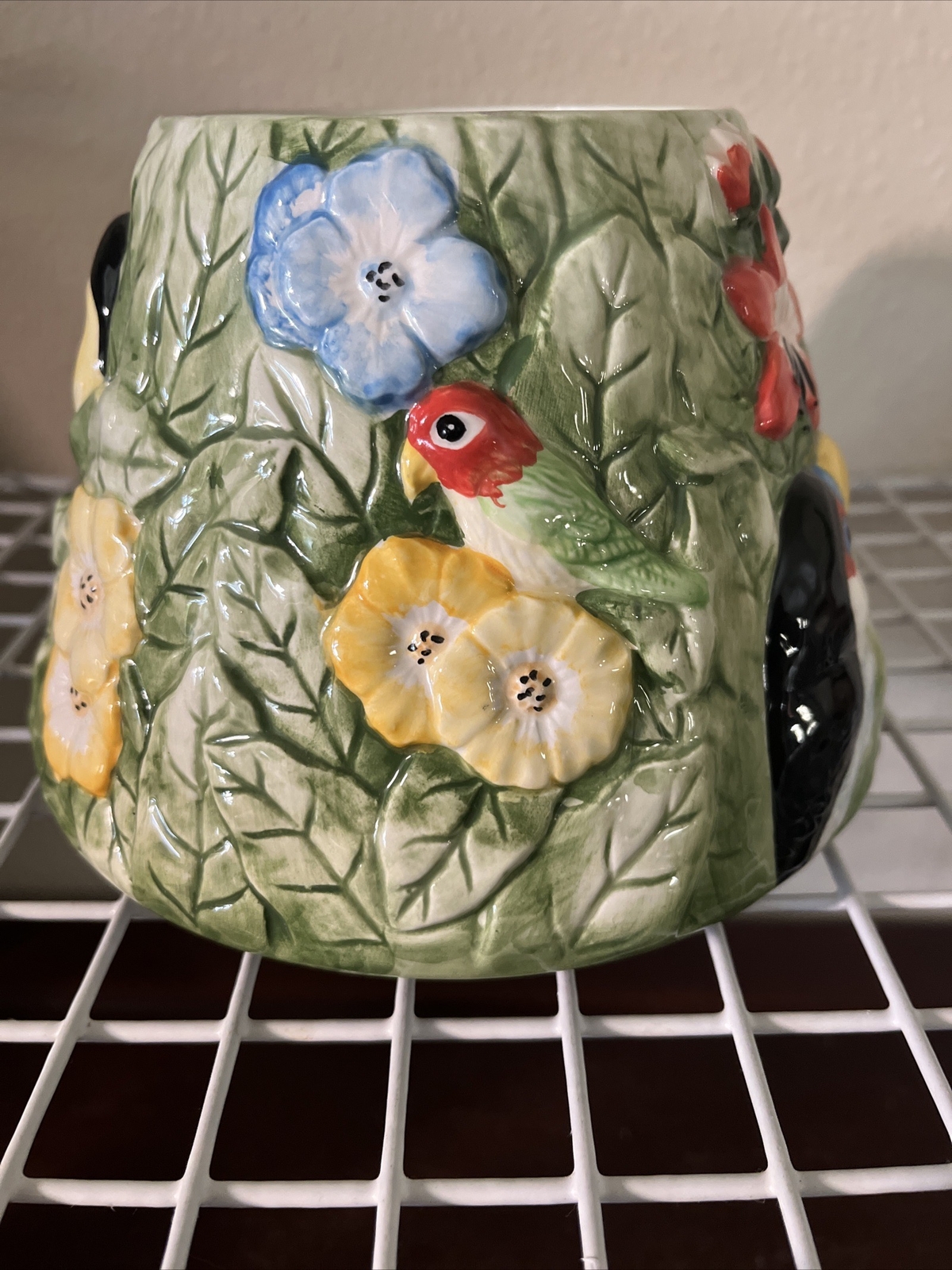 Yankee Candle Toucan Parrot Tropical Floral Ceramic Candle Jar Shade 5 ...