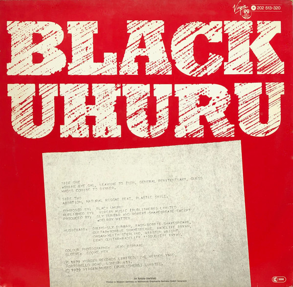 black uhuru ‎– black uhuru - vinyl Album Virgin analogue Mono Germany ...