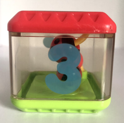 Peek A Boo Blocks NUMBER 3 Wiggly LADYBUG Replacement Red Fisher Price ...