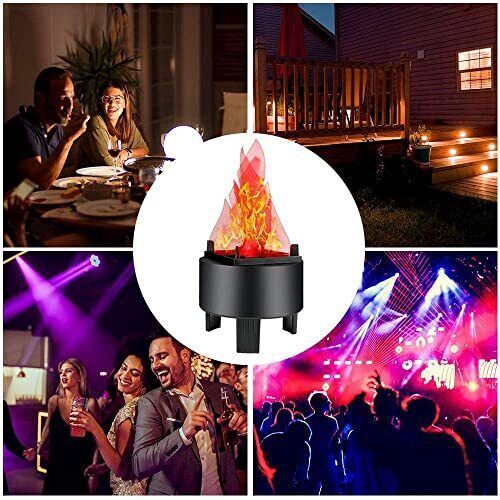 3D Fake Flame Light Electric Campfire Artificial Flickering Fire Effect ...