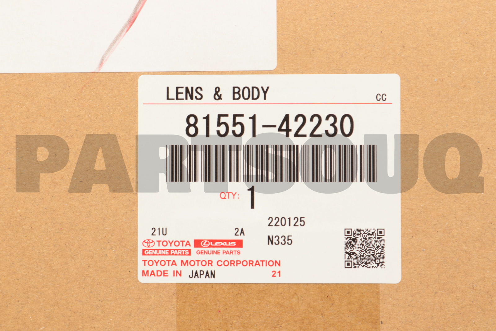 8155142230 Genuine Toyota LENS & BODY RR 81551-42230 | eBay