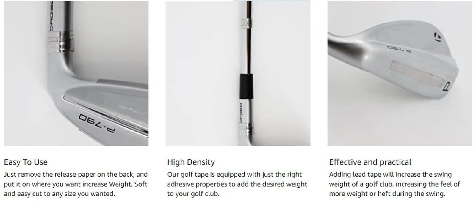 Heavy Duty Golf Lead Tape – Ensures Better Swinging of Golf Clubs ...