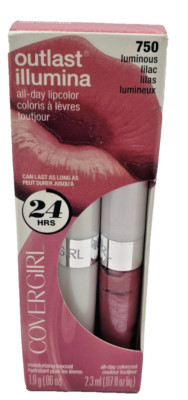 NEW COVERGIRL Outlast All-Day Lip Color With Topcoat-750 LUMINOUS LILAC ...
