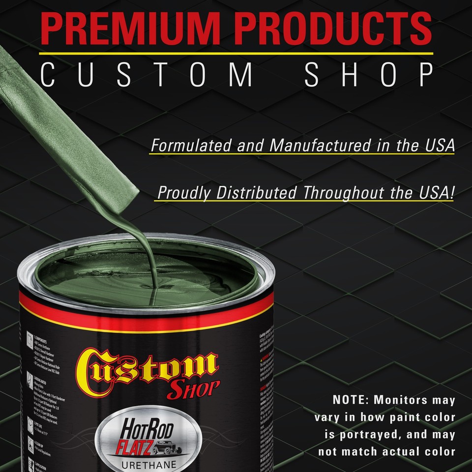 HOT ROD FLATZ Rallye Green Metallic Gallon Kit URETHANE Flat Auto Car ...