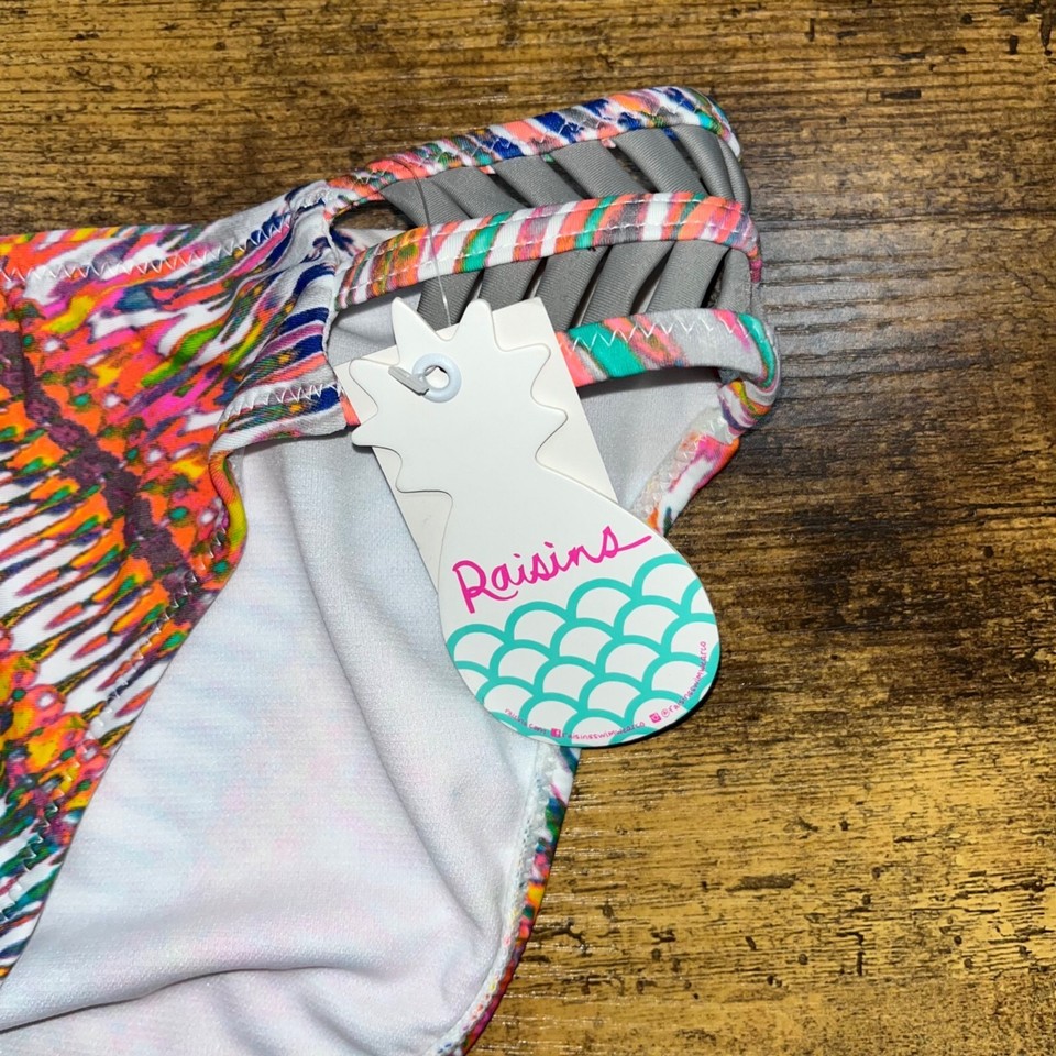 Raisins Yellow Multi Tribal Printed Strappy Hipster Bikini Bottom ...