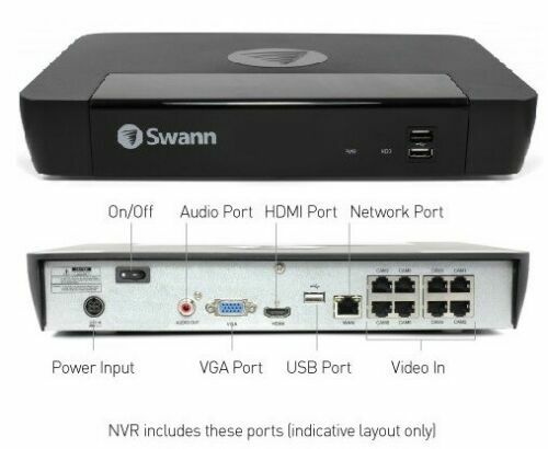 Swann Digital IP NVR 8580 8 Channel Network Video CCTV Recorder 4K ...