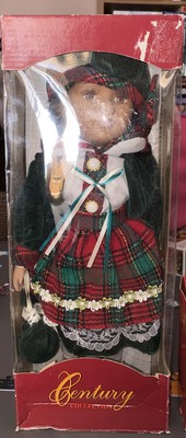 14" Century Collection Porcelain Doll In Original Box With COA & Stand ...