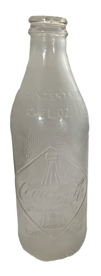 Vintage Coca-Cola COKE Glass Embossed Diamond Pattern 10oz Soda Bottle ...