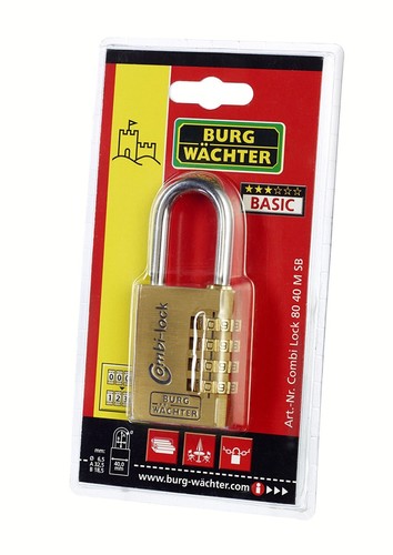 Burg Wächter Zahlen Code Zylinder Vorhangschloss Schloss Combi - Lock ...