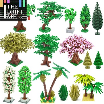 City Tree Green Bush Garden MOC Flower Grass for Lego Building Blocks ...