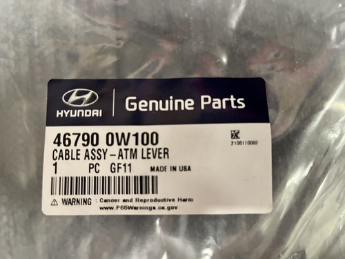 Genuine Hyundai OE Cable Assy-Atm Lever 46790 0W100 | eBay