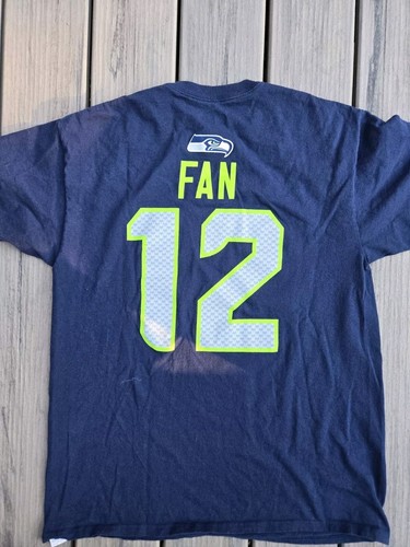 Nike Seattle Seahawks 12th Man Fan #12 Blue Jersey T-Shirt Men's Large ...
