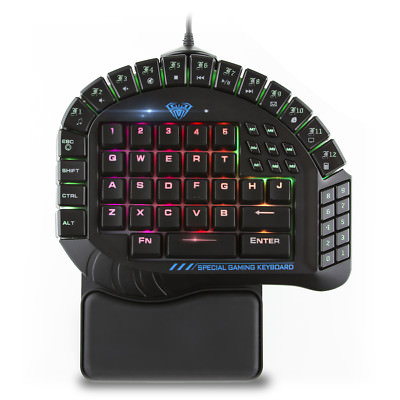 AULA 30 Programmable Keys One Handed Merchanical Gaming Keyboard - RGB ...