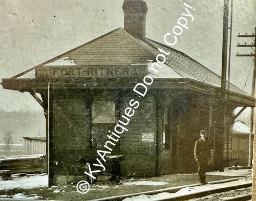 RPPC Fort Ritner Indiana Lawrence County Railroad Station Train Depot ...