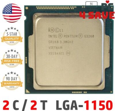 4th Gen Intel Pentium G3260 3.30GHz Dual-Core 3MB LGA-1150 Desktop CPU ...