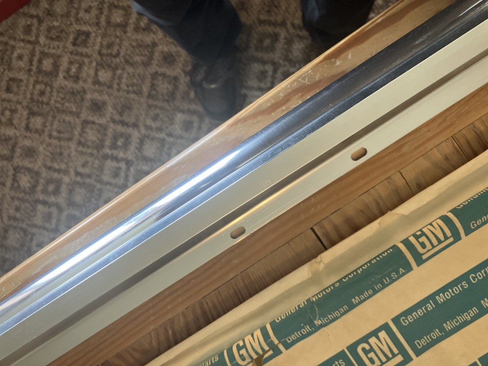 NOS 1967 Corvette Rocker Panel Moldings Pair LH / RH and Retainers GM ...