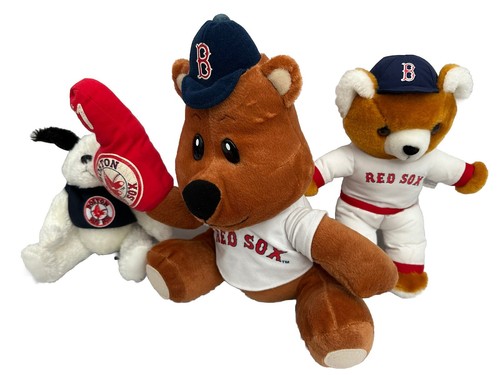 Boston Red Sox Plush Toy Lot 2 Bears + Dog MLB Team Stuffed Animals ...